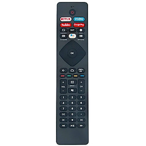 NH800UP URMT47CND0 RF402A-V14 Voice Remote Control Replacement Supports for Philips Android TV 5704 Series 5604 Series 5504 Series with Netflix Vudu YouTube Google Play Button