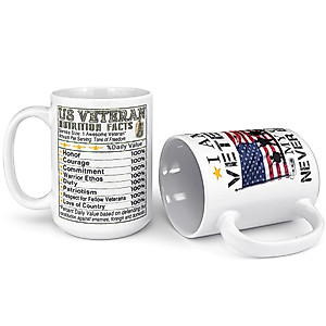Military Veteran Coffee Mug, Veteran Mug, Funny Veteran Gifts, Military Gifts for Veterans, Proud US Army Veterans, Military Retirement Gifts, Veterans Day Gifts Idea White Coffee Mug 15 Oz