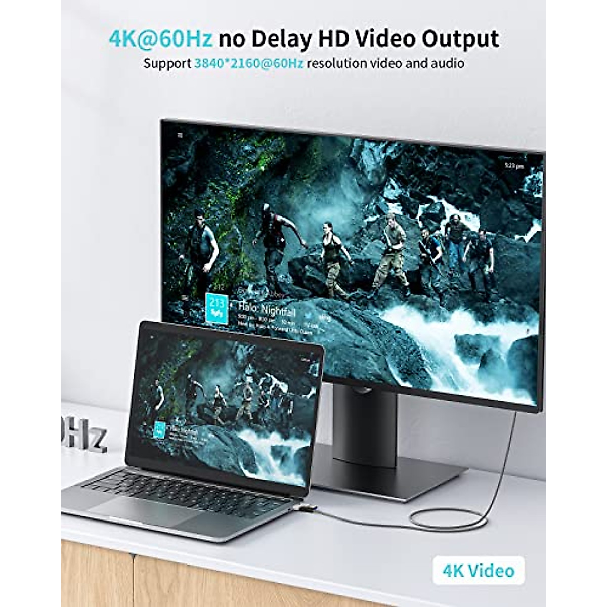PHIXERO USB C to USB C Cable (100W/20Gbps/1.6Ft), 4K@60Hz Video Output Type-C Cable, 2-in-1 USB-A/C to USB-C Cable, USB C 3.2 Gen 2×2 Cable for MacBook Pro/Air/iPad Pro USB-C Monitor