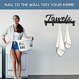 Over The Door Hooks, Towel Rack for Bathroom Towel Holder for Hanging Heavy Duty, Wall Mount Towel Hanger