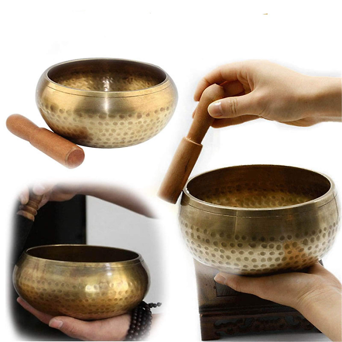 RoseFlower Meditation Singing Bowl for Relaxation and deep Meditation Tibetan Singing Bowl Set 8 cm, Great for Mindfulness Stress & Anxiety Relief, Yoga, Zen, Perfect Spiritual Gift #021