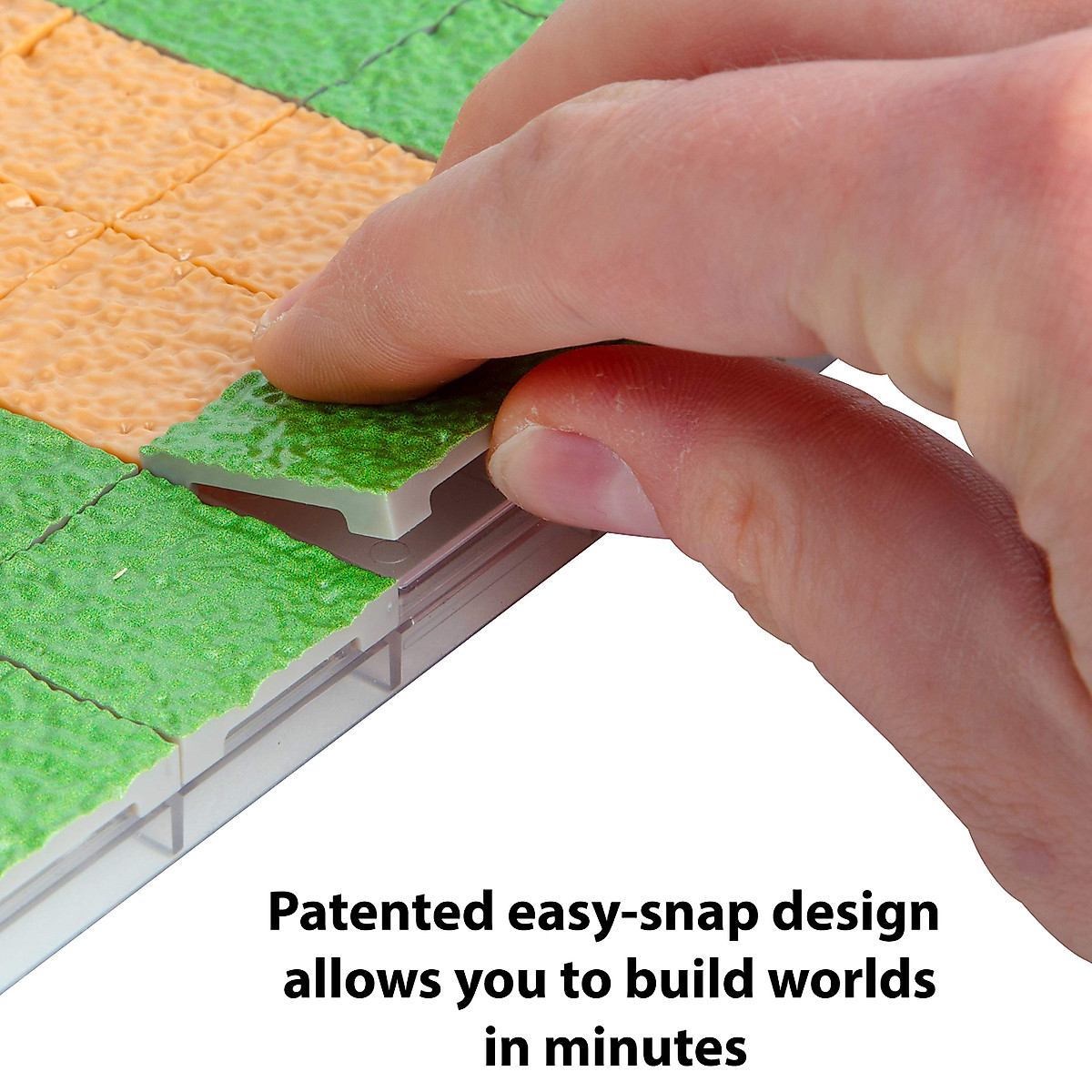 Monster Adventure Terrain- 50pc Grass Tile Expansion Pack- Hand-Painted 1x1 -Tile Set- Easy Snap Creates Amazing Tabletop Terrain in Minute- Customize Your D&D and Pathfinder Dungeons Your Way