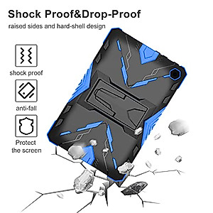 MaoMini for New Kindle Fire 7 Case 2022 Release 12th Generation,Kickstand Heavy Duty Armor Defender Cover (Blue)