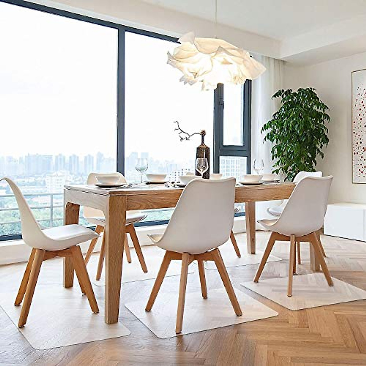 Azadx Office Chair Mat for Hard Floors 36 X 48, Clear PVC Hardwood Floor Mat, Durable Plastic Floor Protector for Home and Office use (36" X 48" Rectangle)