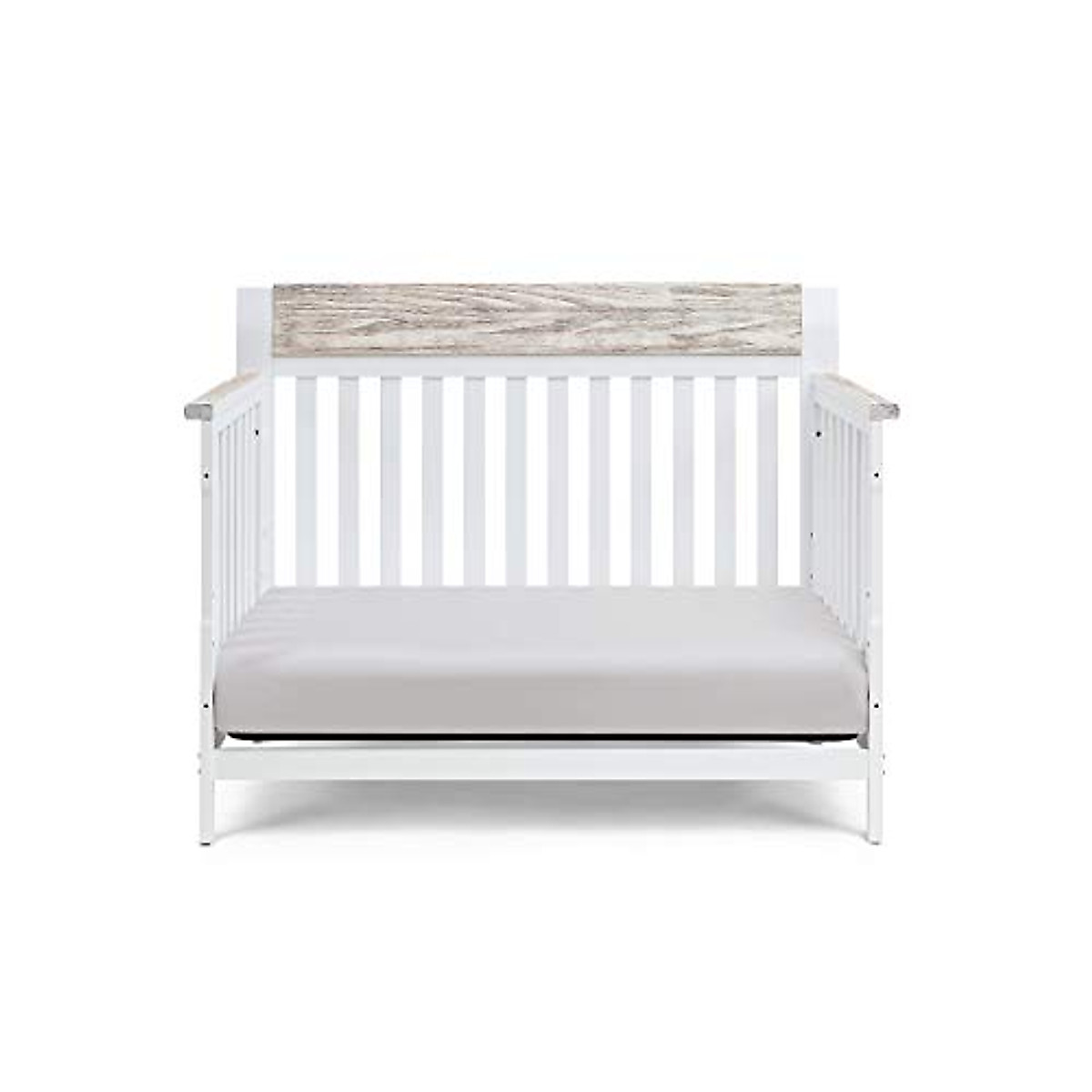Suite Bebe Hayes 4 in 1 Convertible Crib, White and Wire Brushed Wood