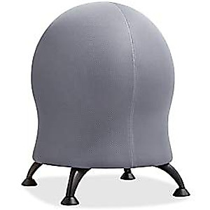 Safco Products 4750GR Zenergy Ball Chair, Gray, Low Profile, Active Seating