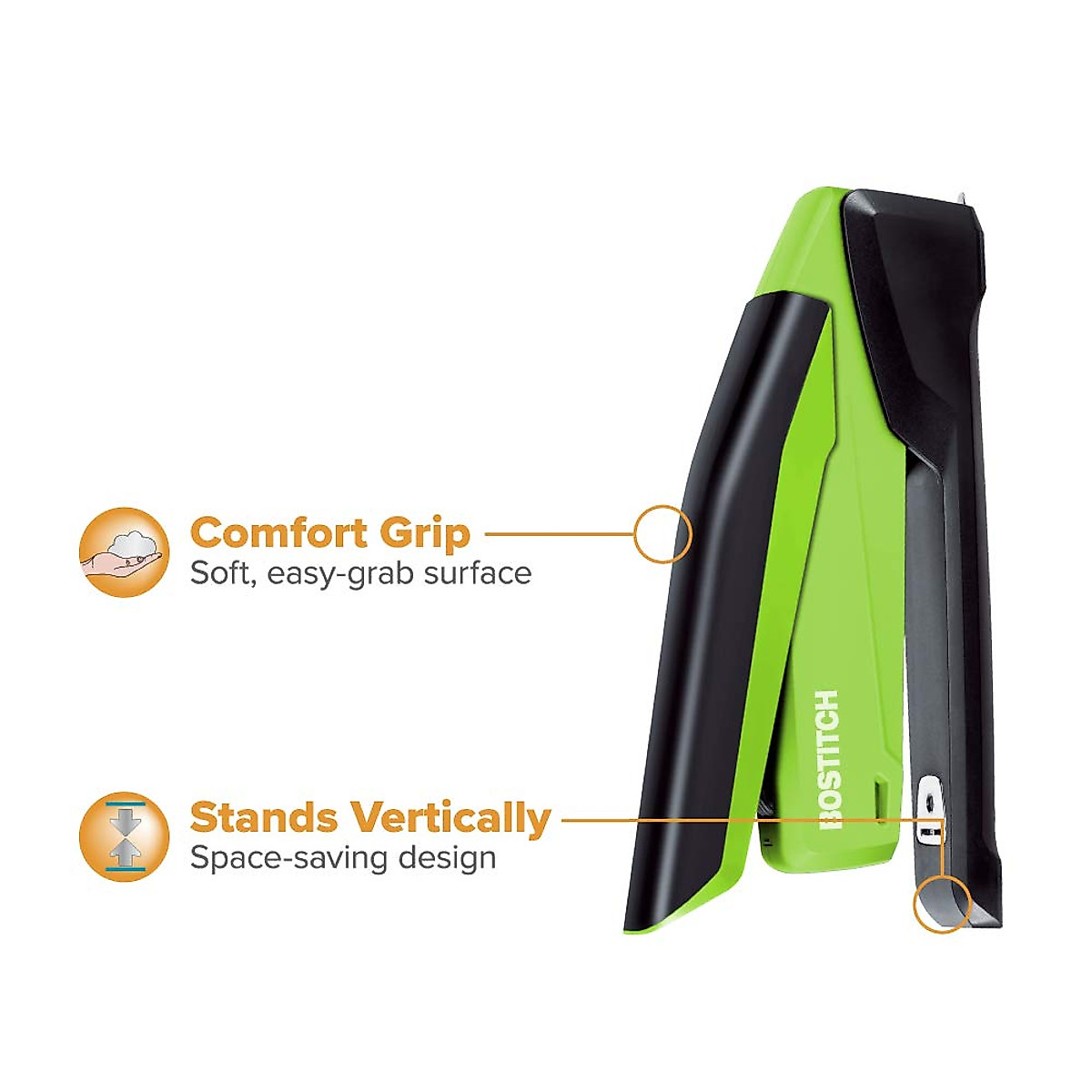 Bostitch InPower Spring-Powered Desktop Stapler, Green (1123)