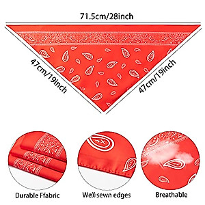 Cholo Gangsta Dog Bandanas, 4 Packs Western Cowboy Reversible Kerchief Triangle Scarf Bibs Washable Adjustable Pet Accessories Gift for Small Medium Large Puppy Dog Cat Boy Girl, Black/Blue/Green/Red