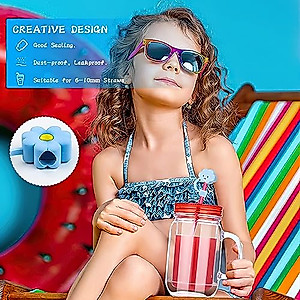 Mojoker 6PCS Straw Cover for Stanley Cup, Silicone Straw Covers Cap for Stanley Cup 40 oz, Straw Topper with 30 Oz Tumbler, Mini 10mm for Stanley Cup Straw Cover for Tumblers