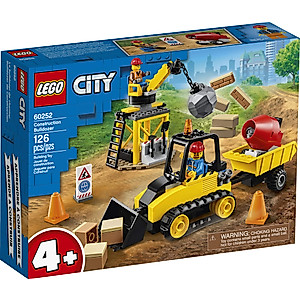 LEGO City Construction Bulldozer 60252 Toy Construction Set, Cool Building Set for Kids (126 Pieces)