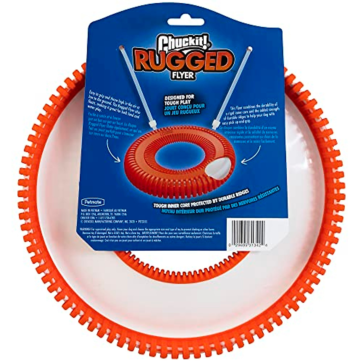 Chuckit Rugged Flyer Dog Toy, Medium, Assorted Colors