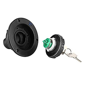 Gorgeri Black Fresh Water Fill Hatch Inlet Round Water Inlet Fill Lock Tank Filling Port W/Key for RV Yacht Camping Suitable for Yacht Camper Trailer(Black)
