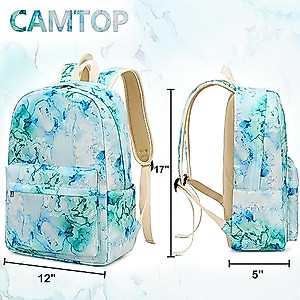 CAMTOP School Backpacks for Teen Girls Lightweight Elementary Middle Backpack Bookbags Set Medium(17 Inch)