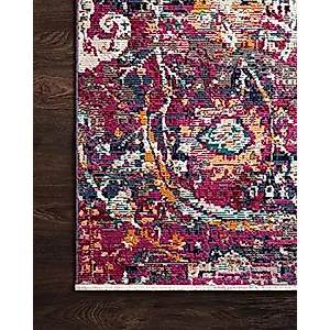 Justina Blakeney x Loloi Silvia Collection SIL-05 Midnight / Fuchsia 9'-3" x 13'-3" Area Rug