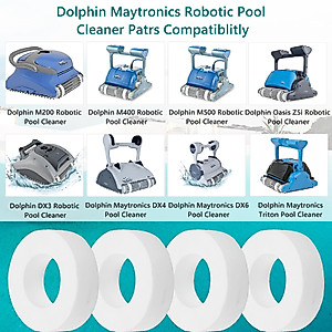 4 Pack Climbing Rings Replacment for Maytronics Dolphin Robotic Pool Cleaners 6101611-R4, Compatible with Dolphin Nautilus CC Plus M200 M400 M500 DX3 DX4 DX6 and More