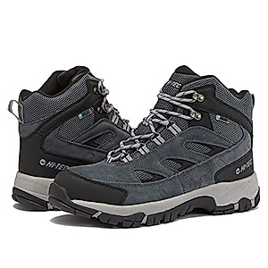 HI-TEC Yosemite WP Mid Waterproof Hiking Boots for Men, Lightweight Breathable Outdoor Trekking Shoes - Dark Grey/Black, 10 Medium