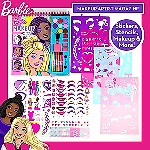 Horizon Group USA Barbie Makeup Artist Magazine, Create Your Own Hair & Makeup Looks Using 130+ Stencils, 180+ Stickers, Crayons, Pretend Makeup & More