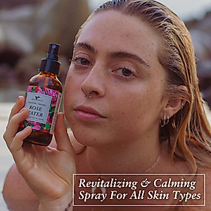 Baja Basics Rose Water Spray For Face, Body & Hair Hydrating Facial Toner, Refreshing, Soothing Mist Moisturizer for Dry Skin - Vegan Beauty Skincare Products - 4oz 2 Pack