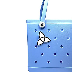 BOGLETS -Triquetra Charm Compatible with Bogg Bags, Simply Southern and Other Similar Tote Bags.