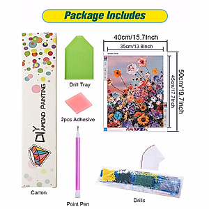 XYPNAR Sunflower Diamond Painting,Diamond Painting Kits for Adults Kids Beginner, 5D Diamond Art Kits,Painting with Diamonds Full Round Drill 16 X 20 inch