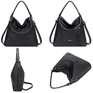 Montana West Purse Tote Bag for Women Large Hobo Bag Soft Shoulder Handbag MWC-082BK