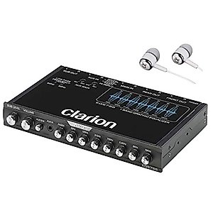 Clarion EQS755 7-Band Car Audio Graphic Equalizer with Front 3.5mm Auxiliary Input, Rear RCA Auxiliary Input and High Level Speaker Inputs