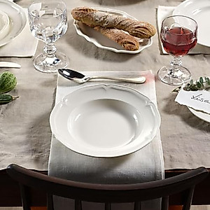 Villeroy & Boch Manoir 18-Piece Dinnerware Set, Plates & Bowls, Premium Porcelain, Made in Germany, White, Large