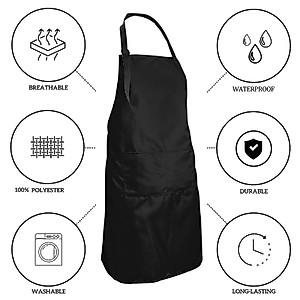 Custom Apron for Men Women Personalized Aprons with Pockets Customize Name Text Logo Image Photo Grill Cook Chef Apron