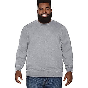 Fruit of the Loom Men's Moisture Wicking Eversoft Fleece Sweatshirt, Grey Heather, X-Large
