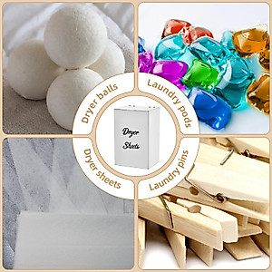 Magnetic Dryer Sheet Holder for Laundry Room Organizition ,Metal Dryer Sheet Container with lid,Dryer Sheet Dispenser,Wall Dryer Sheet Box,Fabric Sheet Holder,Laundry Detergent Sheets Dispenser