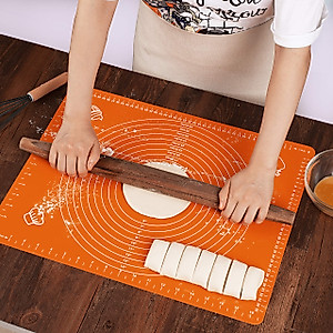 POPCO Pack of 3 Silicone Baking Mats Set, Cooking Mats Professional Non-Stick Liner for Making Cookies, Macarons, Bread and Pastry (Multicolor)