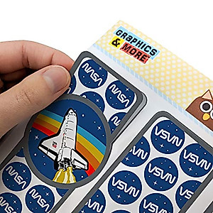NASA Logo Over Space Shuttle with Rainbow Set of 3 Glossy Laminated Bookmarks