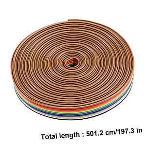 VILLFUL 2pcs 10 Jumper Wire Kit Terminal Connectors Metal Filament Male Female Wire Connectors Breadboard Jumper Wires 34 Pin Ribbon 10pin Male to Female Ribbon Wire Flat Cable