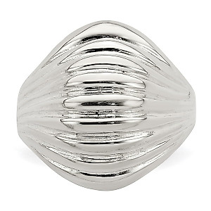 925 Sterling Silver Solid Domed Ring Size 6 Jewelry for Women