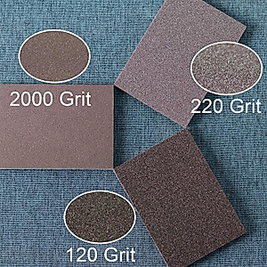 9 Pack Sanding Sponge, Tivnhuils Sanding Sponge Pads 120/220/2000 Grit, Sanding Block for Wood Metal Drywall, Coarse and Fine Sanding Sponge Set