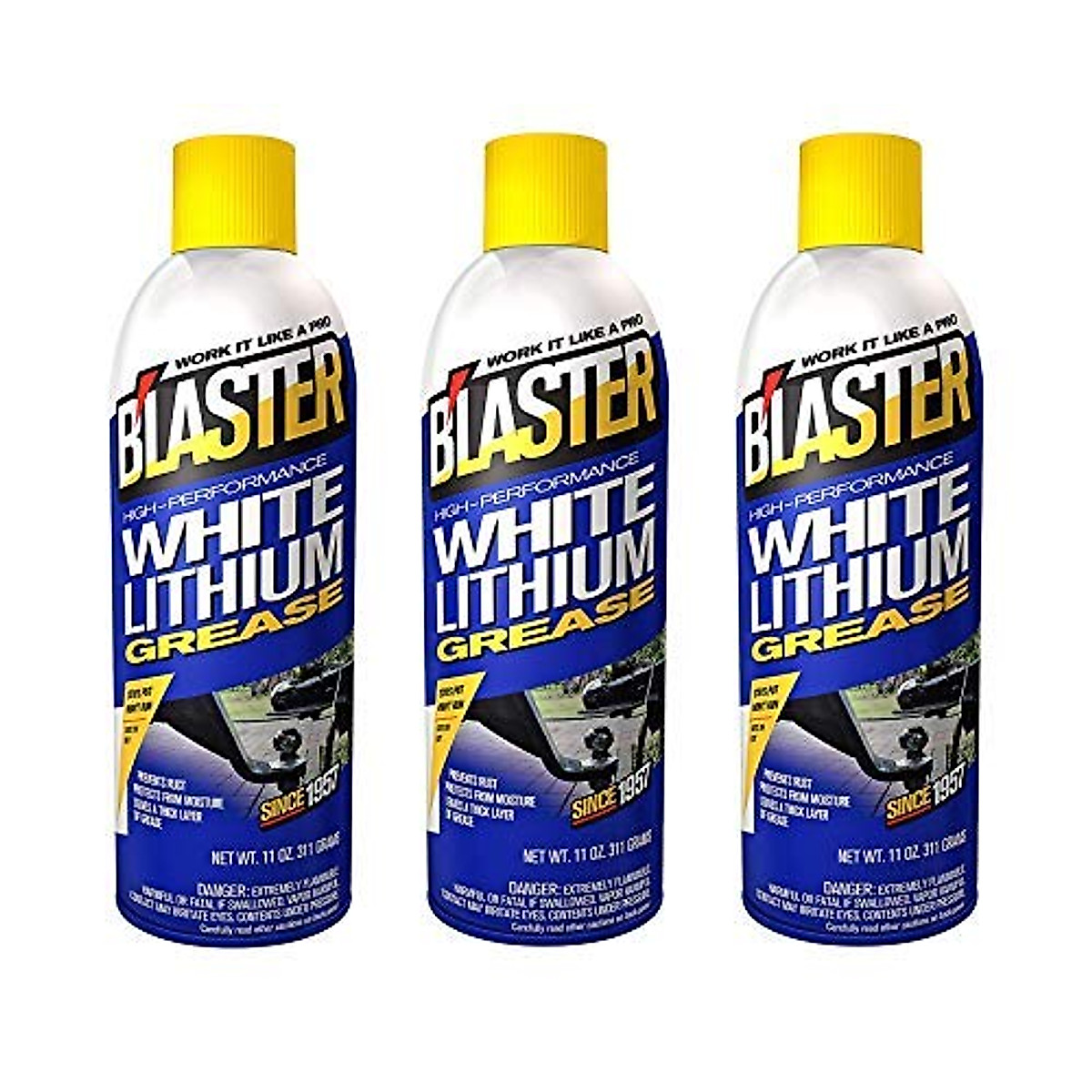 B'laster 16-LG High-Performance White Lithium Grease Pack of 3 (3)