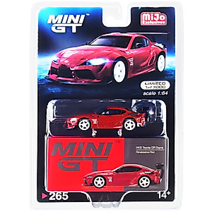 TRUE SCALE miniatures GR Supra HKS Renaissance Red w/Carbon Accents & White Wheels Limited Edition to 3000 Pieces 1/64 Diecast Model Car by True Scale Miniatures MGT00265