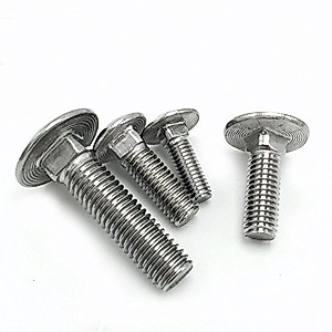 M8 x 80mm A2 Stainless Steel Carriage Bolt Coach Bolt,Right Hand Threads,Metric,8-Pieces
