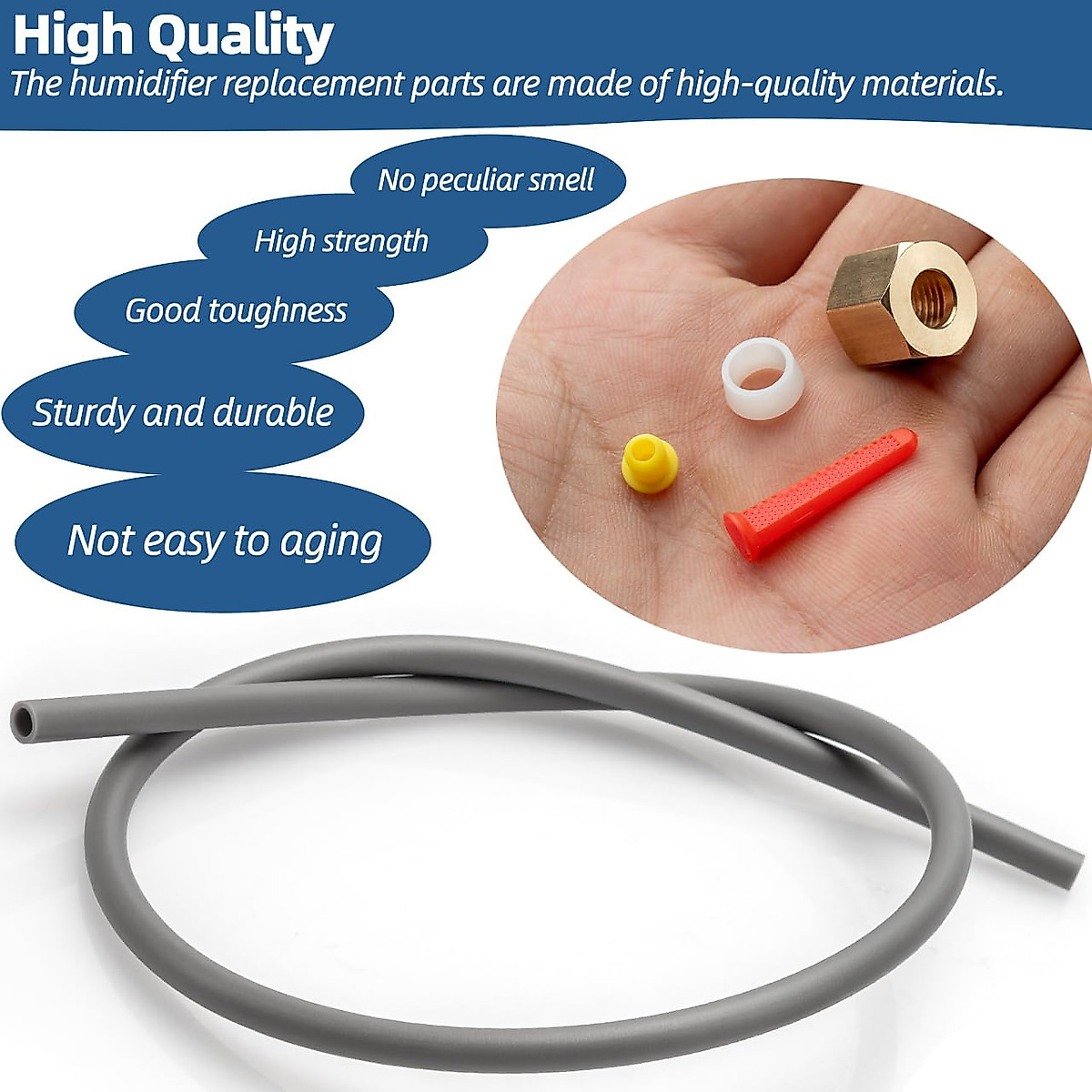 Sconva 4335 Feed Tube Assembly with Compression Sleeve & Nut Compatible with Aprilaire Humidifier Models 400, 500, 600 Series Humidifier Parts & Accessories