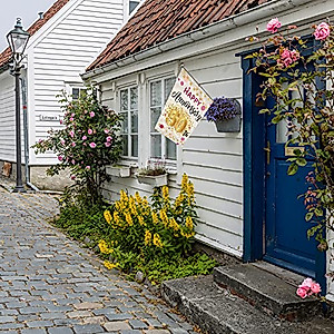 Happy 50th Anniversary Garden Flag, Cheers to 50 Years Loved Yard Flag Vertical Premium Burlap Rustic Wedding Anniversary Celebration Banner for Farmhouse Outside Outdoor Sign Double Sided, 12" x 18"