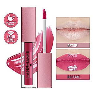 LANGMANNI 12Pcs Lip gloss Collection Makeup Set, Shiny Smooth Soft Liquid Lip Glosses Lip Stain With Rich Varied Colors For Girls And Women Makeup