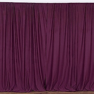 BalsaCircle 10 ft x 10 ft Eggplant Purple Polyester Photography Backdrop Drapes Curtains Panels - Wedding Decorations Home Party Reception Supplies