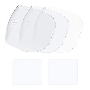 Tekware 3PCS Large Viewing Screen Outer Replacement Lens and 2Pcs Inner Replacement Lens for WH009-Black/MOTO90 Welding Helmet