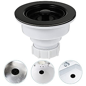 DOITOOL Sink Filter Sink Water Stopper Kitchen Sink Strainer Basin Plug Sink Drain Plug Sink Drain Stopper Sink Stopper Black Basket Black Sink Vessel Sink Abs Acrylic Filter Basket