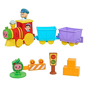 CoComelon All Aboard Musical Train, Officially Licensed Kids Toys for Ages 18 Month, Gifts and Presents by Just Play, Amazon Exclusive