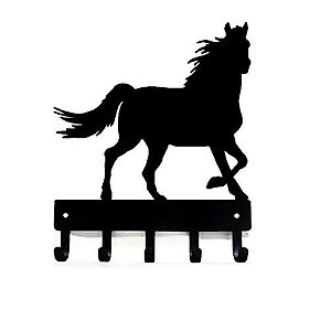 The Metal Peddler Horse #7 Key Rack Hanger - Small 6 inch Wide - Made in USA