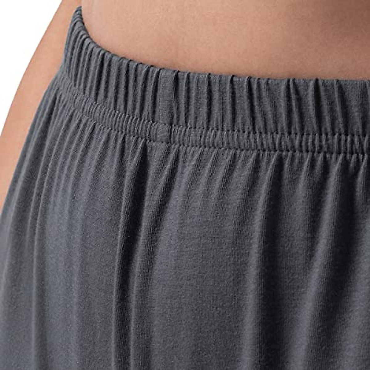 Fruit of the Loom Women's Sleeve Tee and Short 2 Piece Sleep Set, Soft Grey, X-Large