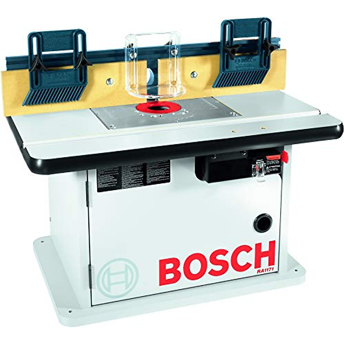BOSCH RA1171 25-1/2 in. x 15-7/8 in. Benchtop Laminated MDF Top Cabinet Style Router Table with 2 Dust Collection Ports