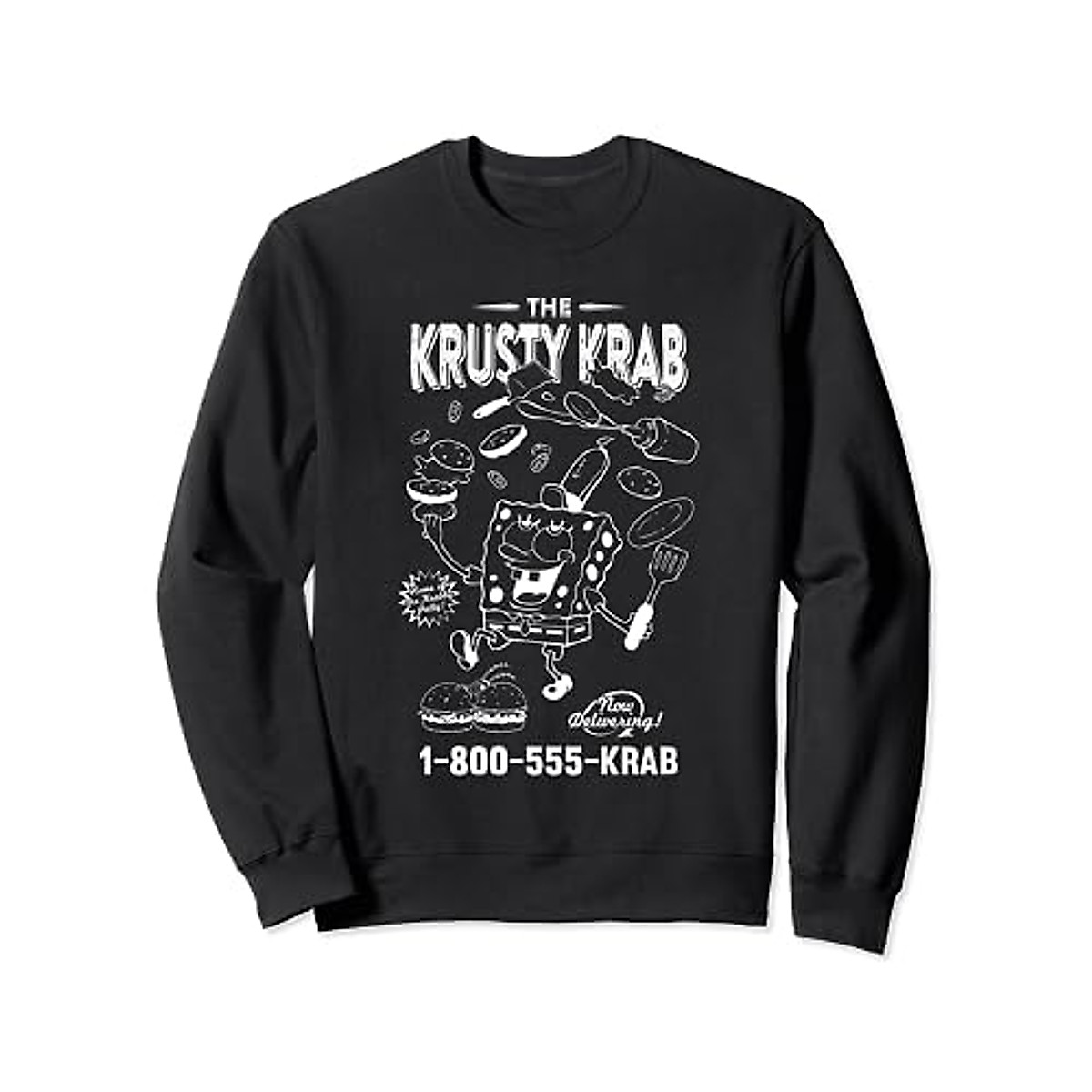 SpongeBob SquarePants The Krusty Krab Vintage Ad Outline Sweatshirt