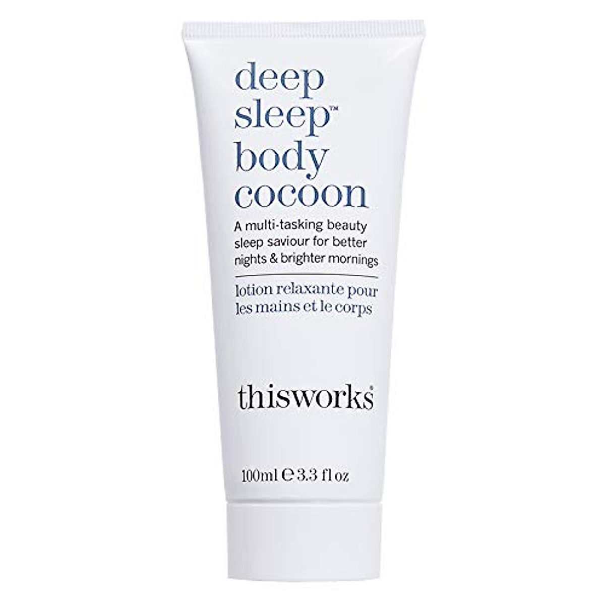 This Works Deep Sleep Body Cocoon | Multi-Tasking Night Cream with Lavender & Chamomile | Hydrates, Calms & Promotes Restful Sleep | Aromatherapeutic Formula, 3.3 oz / 100ml